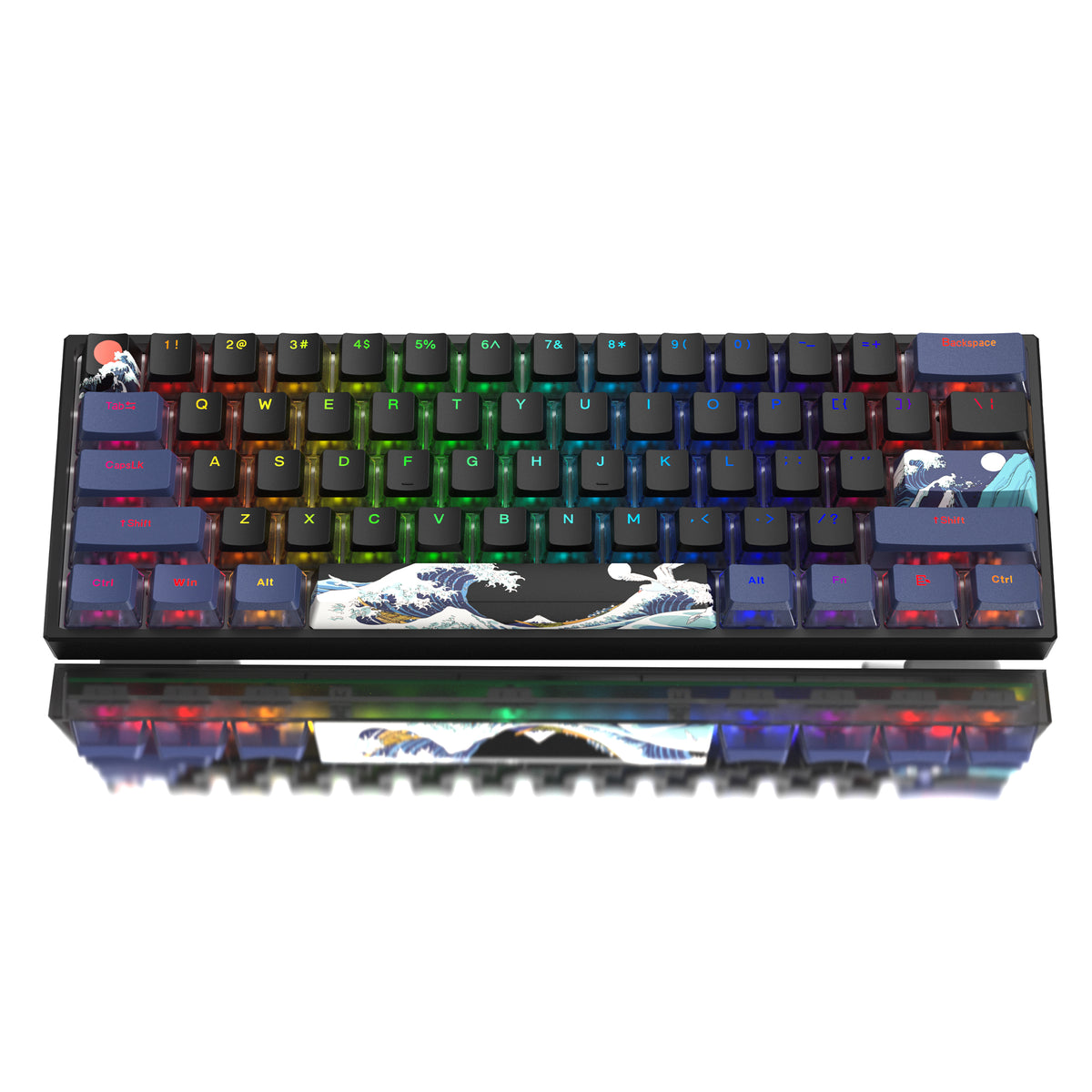 Womier WK61 V2 60% Hot-Swappable RGB Mechanical Wired Gaming Keyboard ...