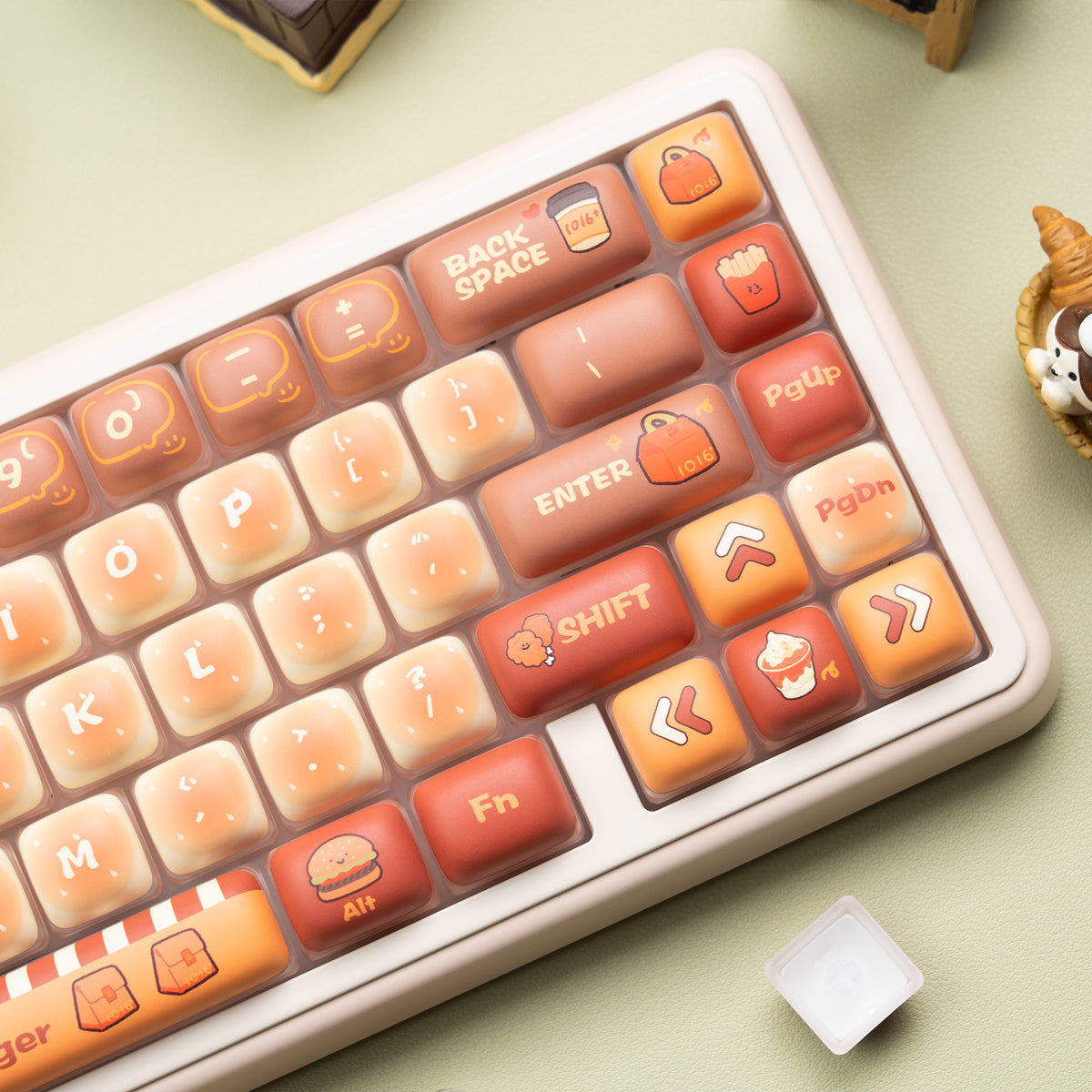 Womier Pudding Bun MOG Profile Dye-Sublimation PBT Keycap Set – Womier ...