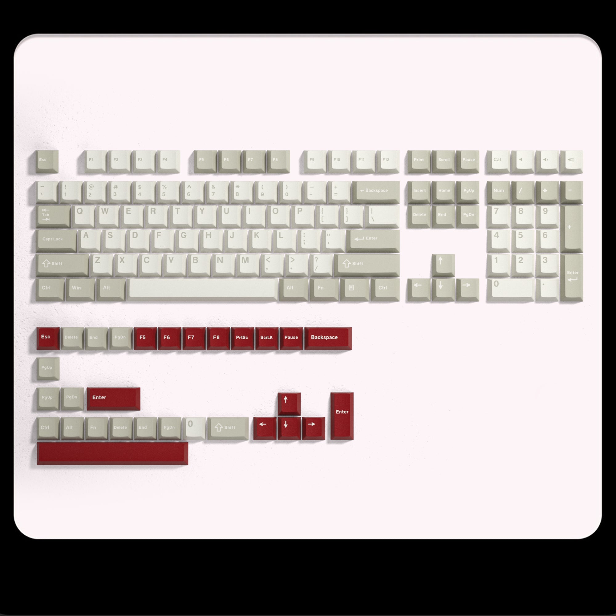 Womier Nostalgia 132-Key Cherry Profile Double Shot PBT Keycap Set ...
