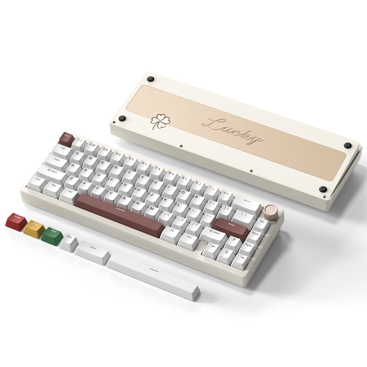 Womier SK65 65% Gasket Mounted Wireless Aluminum Keyboard with Knob ...