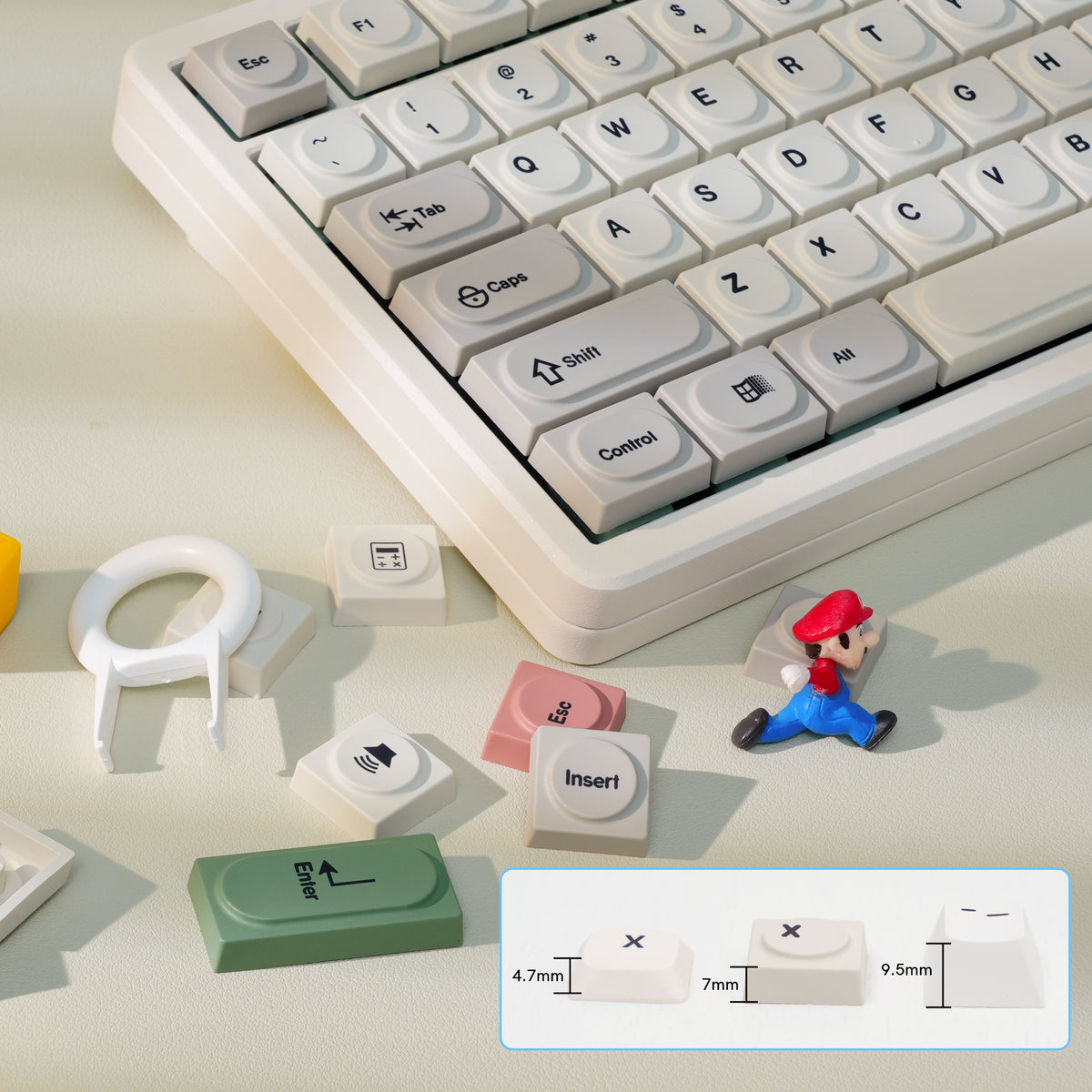 Womier Bricks 137-Key Uniform Profile Dye-Sublimation PBT Keycap Set ...