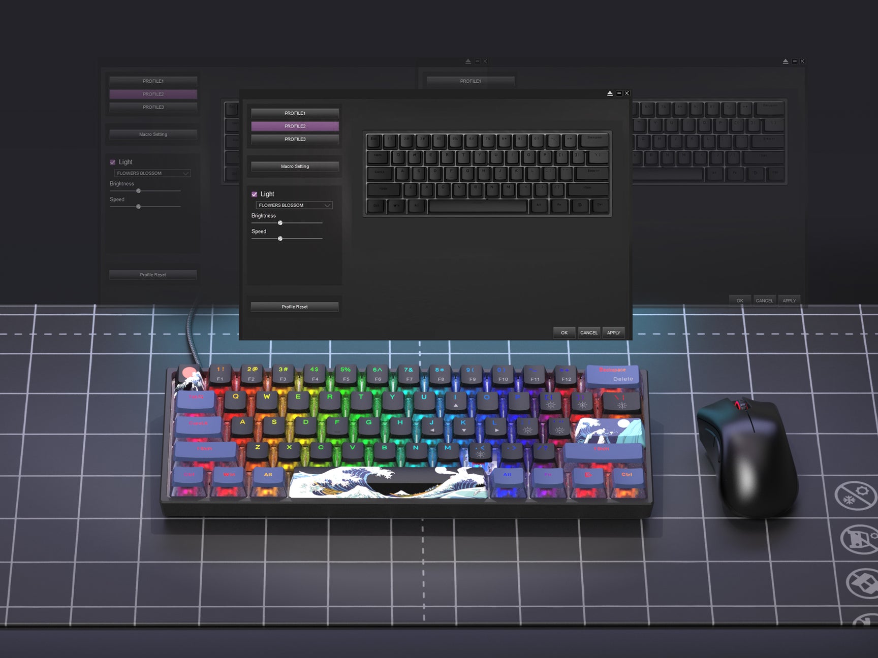 Womier WK61 V2 60% Hot-Swappable RGB Mechanical Wired Gaming Keyboard ...