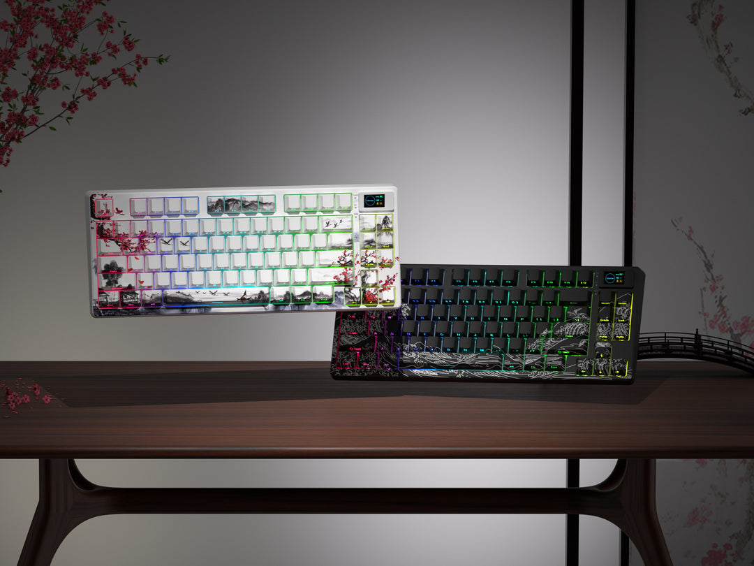 Womier SK80 Pro 75% Themed Wireless Keyboard with Multimedia Display ...