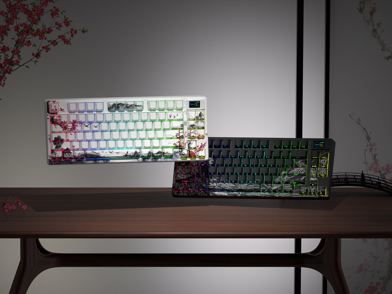 Womier SK80 Pro 75% Themed Wireless Keyboard with Multimedia Display ...