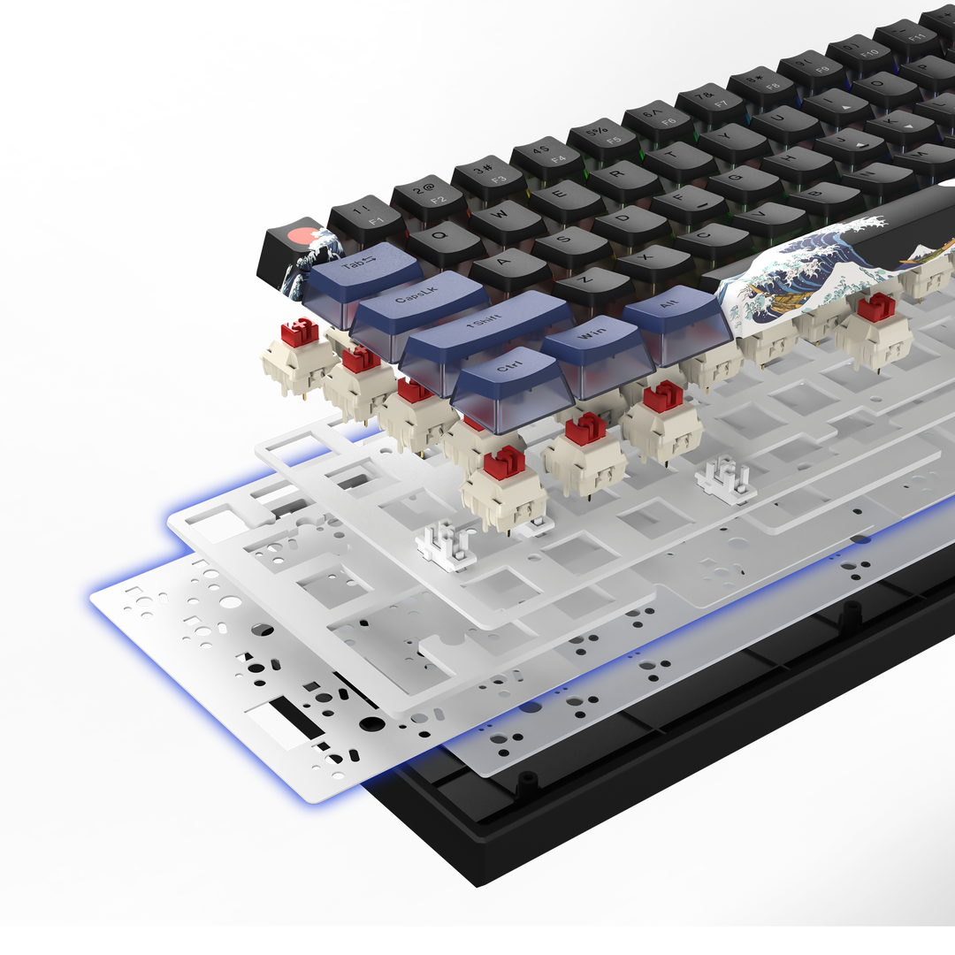 Womier WK61 V2 60% Hot-Swappable RGB Mechanical Wired Gaming Keyboard ...